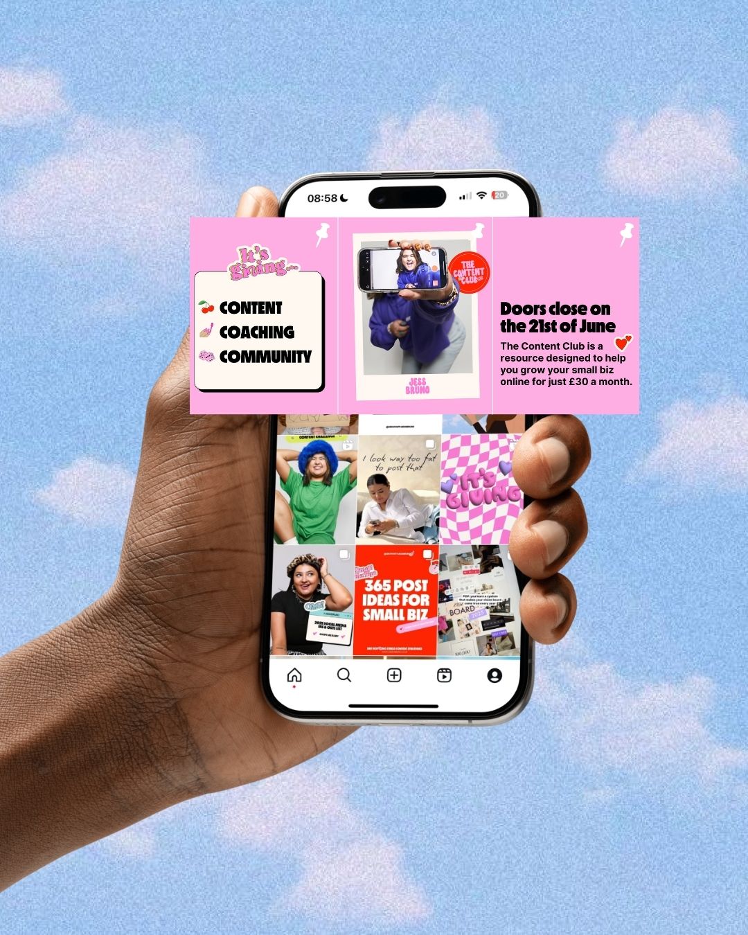 How to make a pinned 3-Part seamless banner for Instagram - Jessica Bruno
